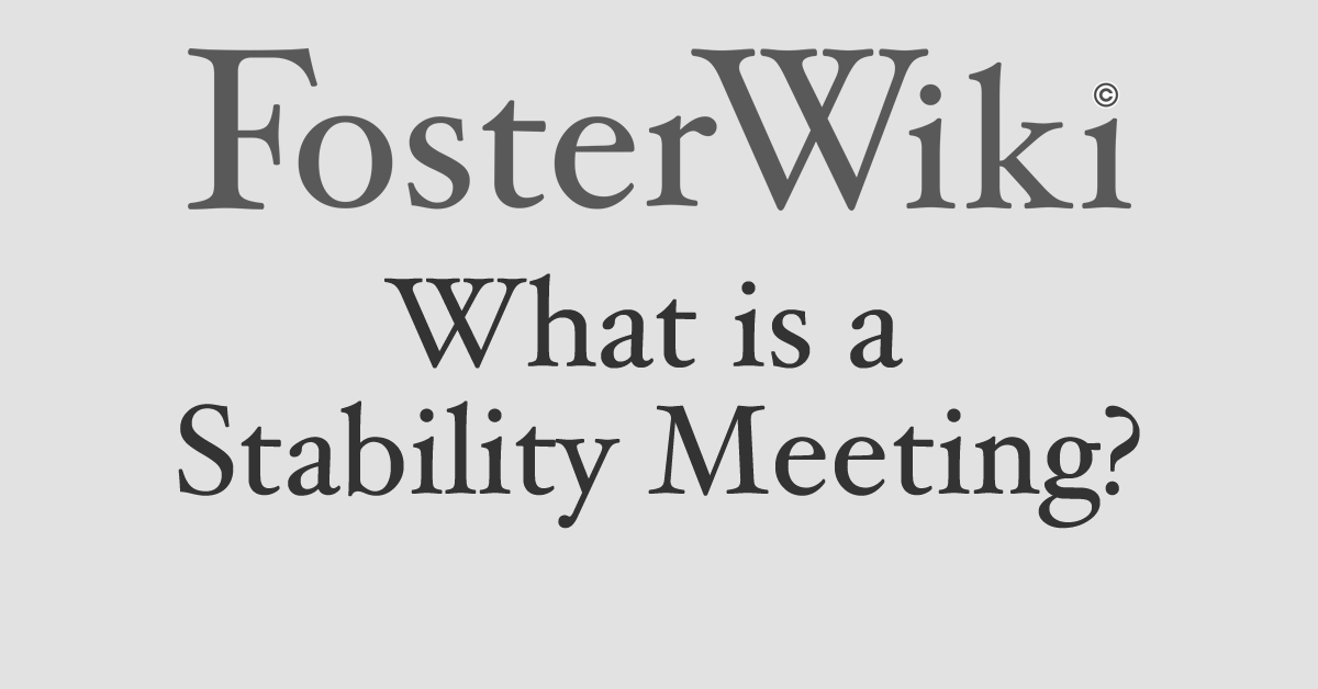 What is a Stability Meeting? | FosterWiki